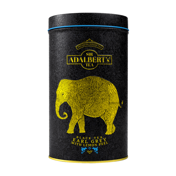 Adalbert's Tea Black Tea Earl Gray with Lemon Peel in a Can (100g)