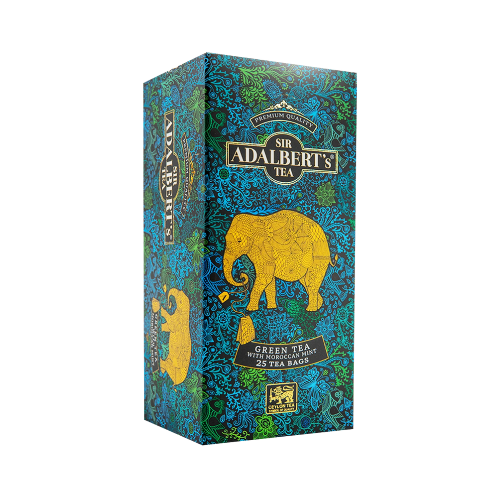 Adalbert's Tea Green Tea with Moroccan Mint – 50 g in sachets